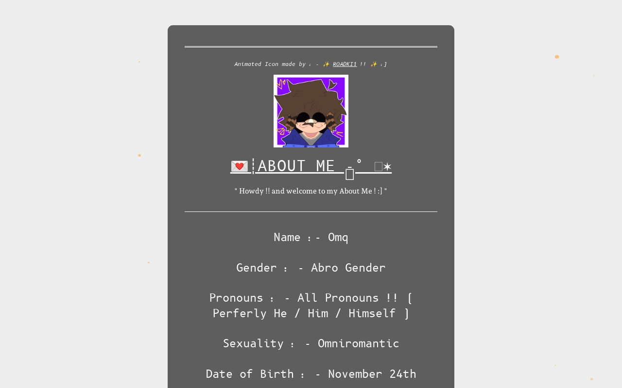 💌┊ABOUT ME -͙˚ ༘